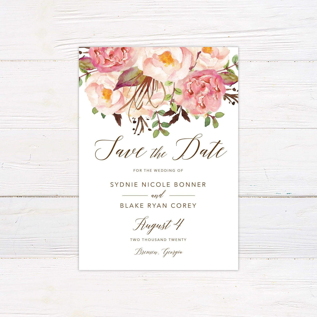 Bridal Bouquet Save The Date | Go Print Plus – goprintplus