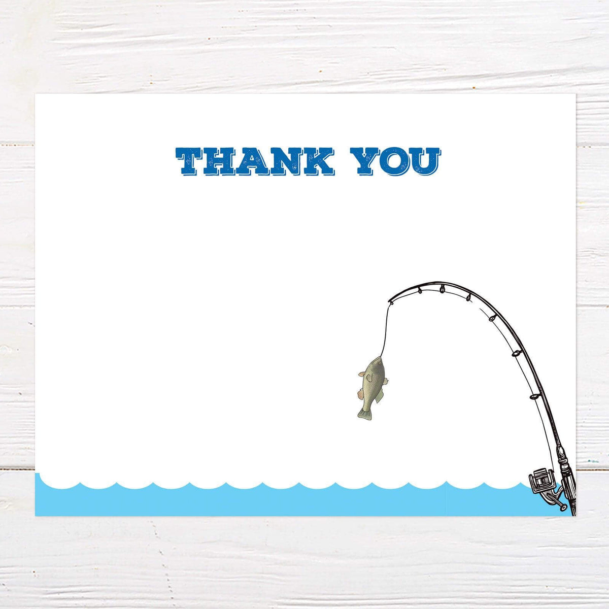 Fishing Birthday Thank You Card – goprintplus