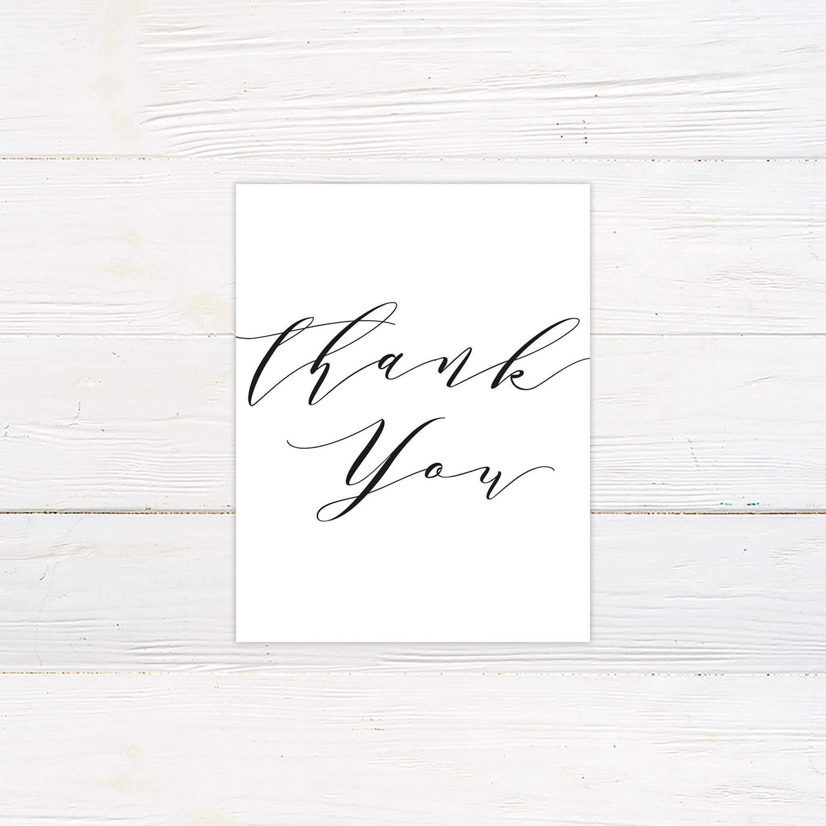 Modern Script Thank You Card | Go Print Plus – goprintplus