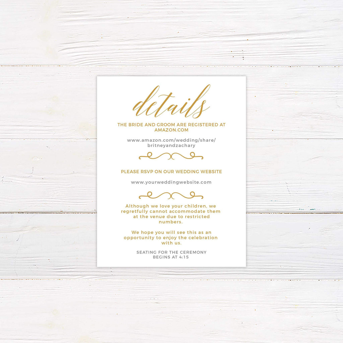 Simple Gold Details Cards | Go Print Plus – goprintplus