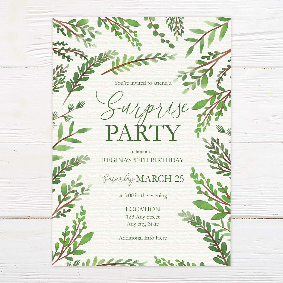 Surprise Party Invitations | Go Print Plus