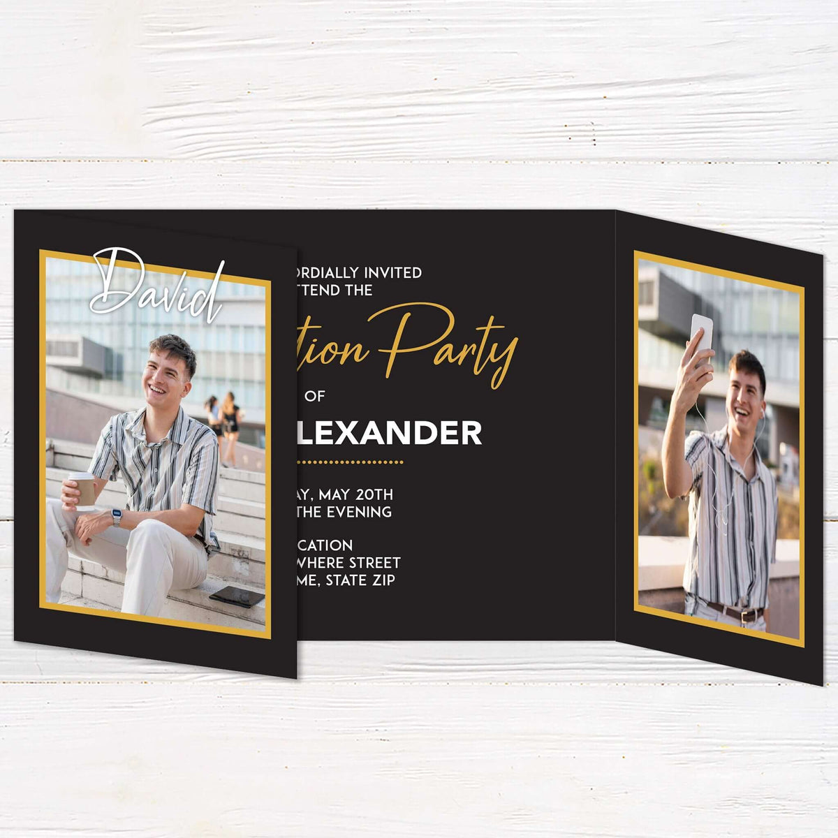 Gatefold Graduation Announcements – Elegant Photo Designs – Go Print Plus