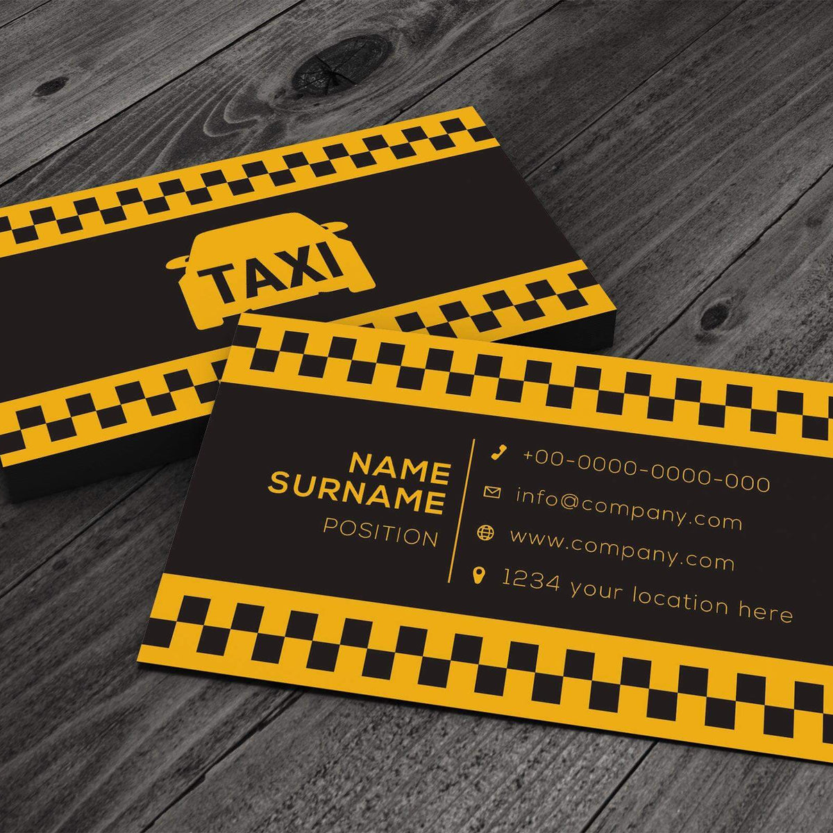Taxi Checkerboard | Go Print Plus | Single or Double Sided