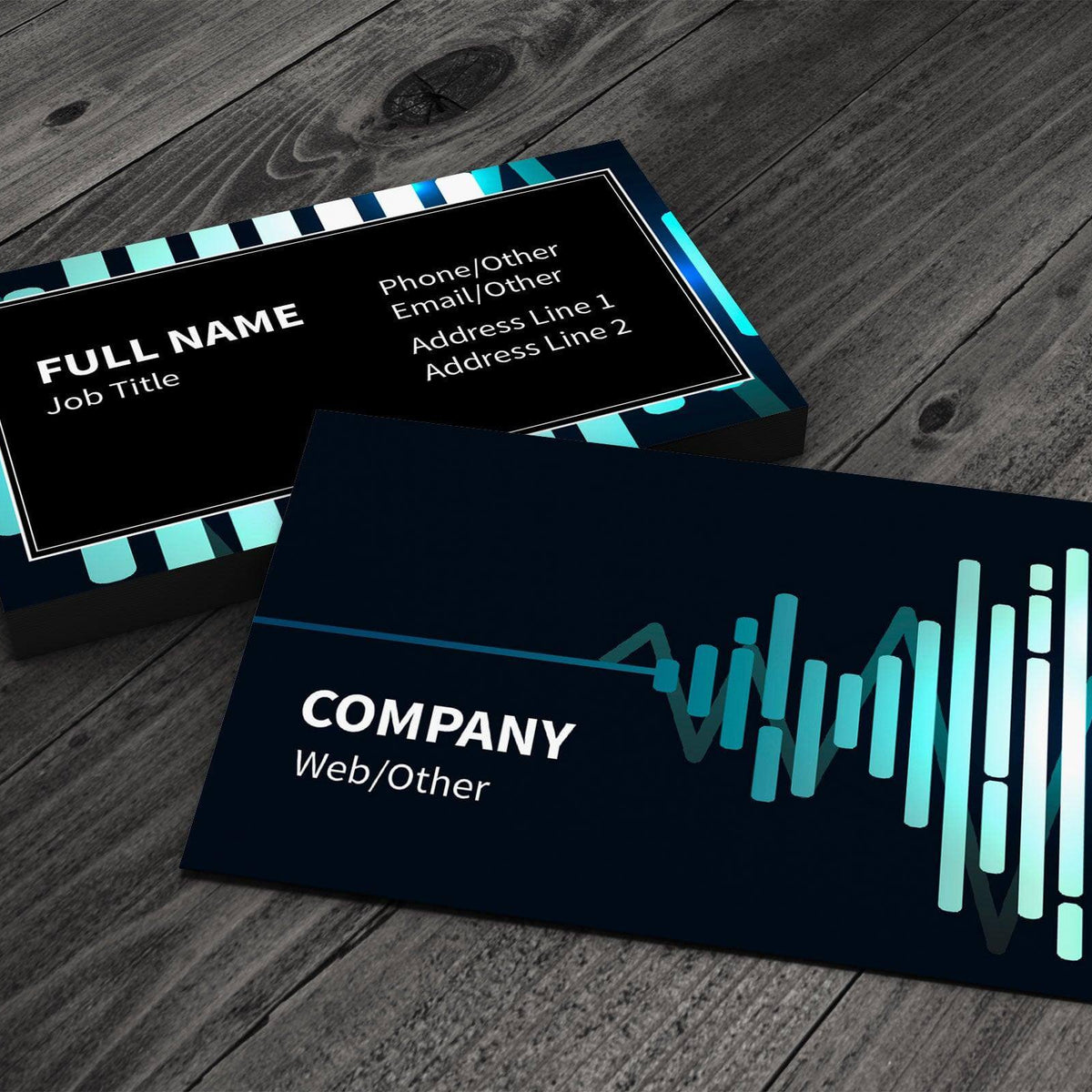 Sound Wave Music Business Cards | Go Print Plus | Single or Double Sided