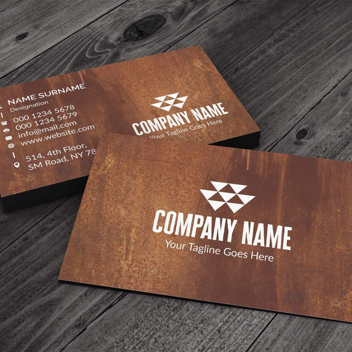 Brown Rustic Logo | Go Print Plus | Single or Double Sided