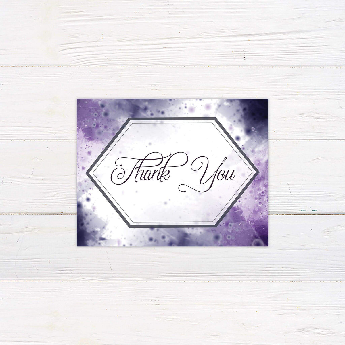Amethyst Splash Thank You Card | Go Print Plus
