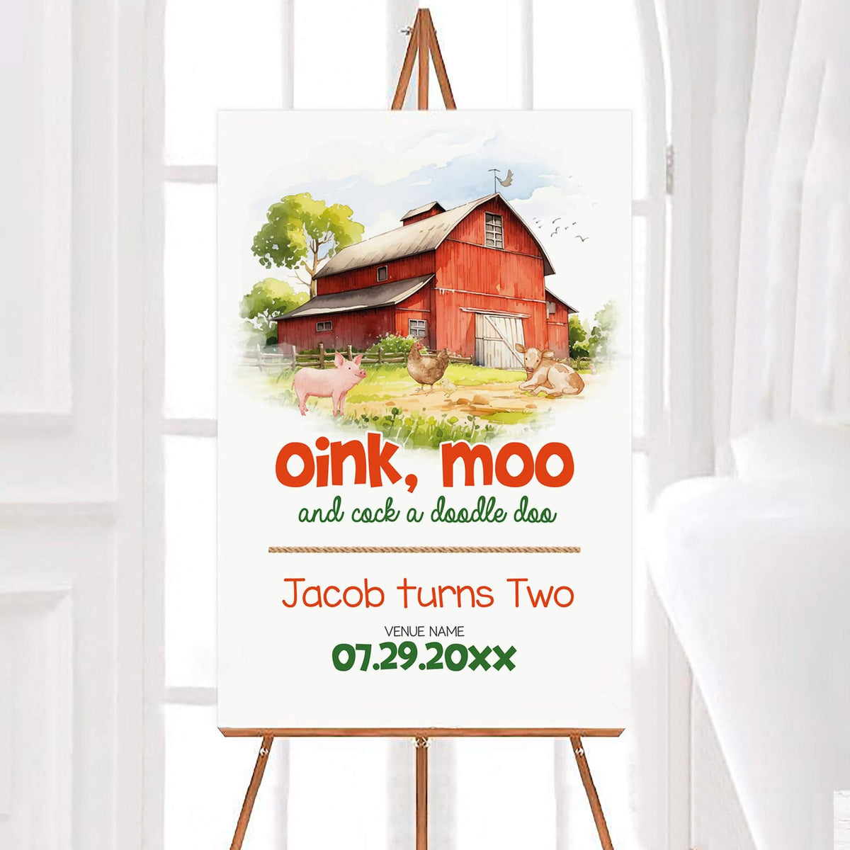Barnyard birthday Party Sign | Go Print Plus