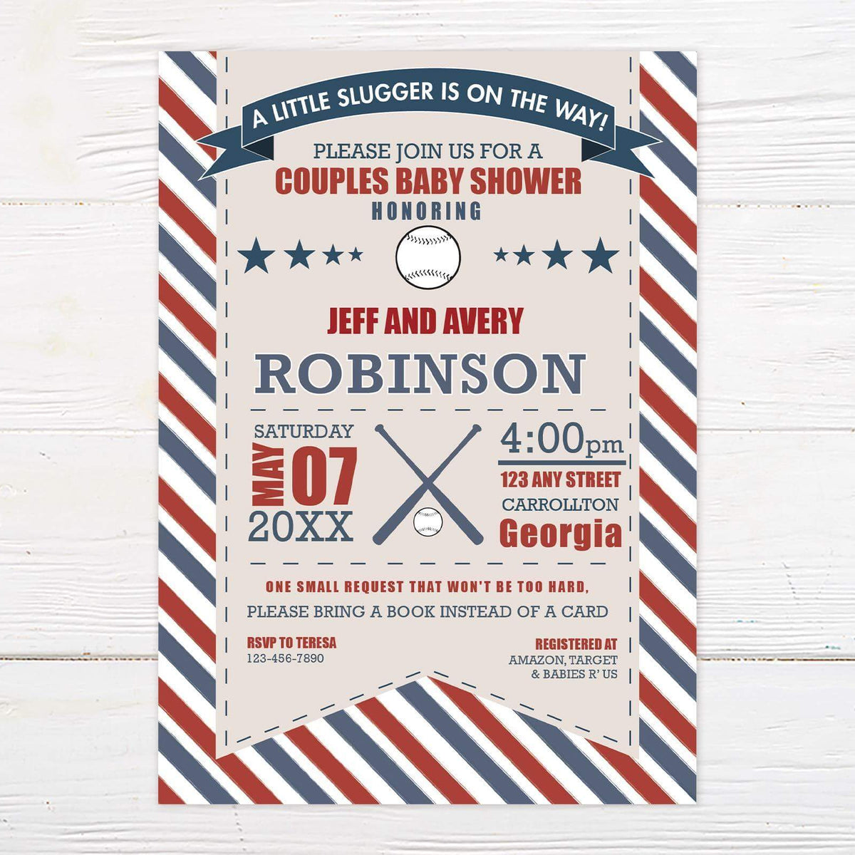 Baseball Shower Invitation | Go Print Plus