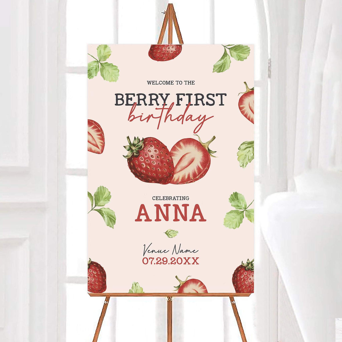 Berry First birthday Sign | Go Print Plus