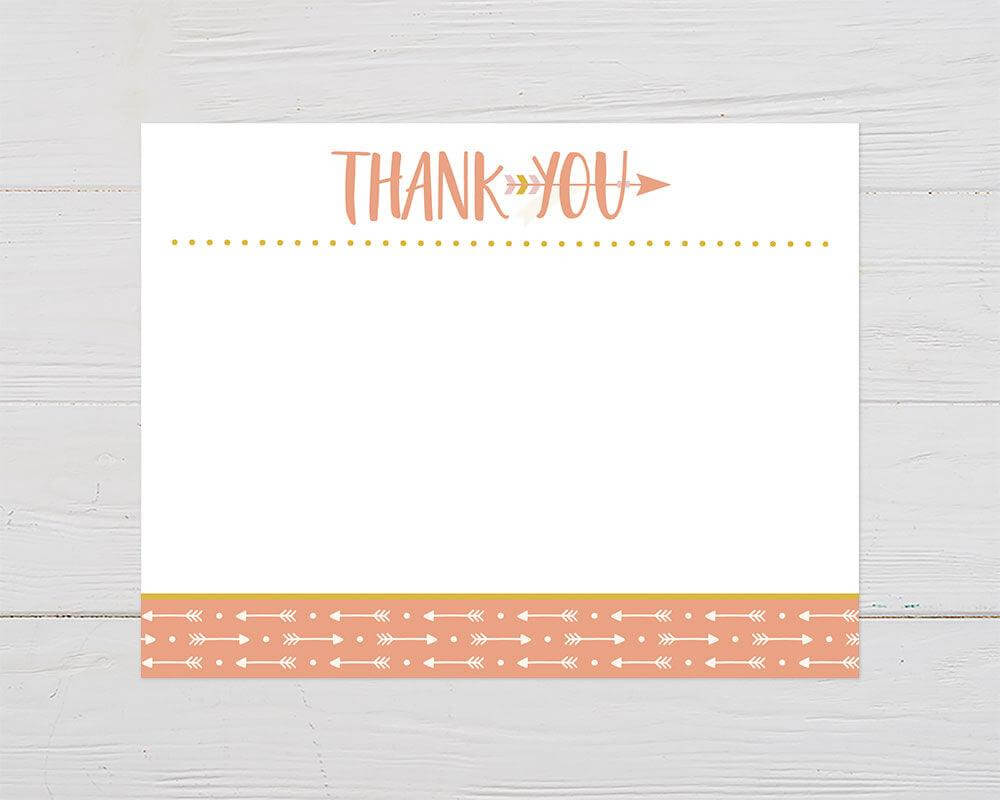 Boho Arrows Thank You Card | Go Print Plus