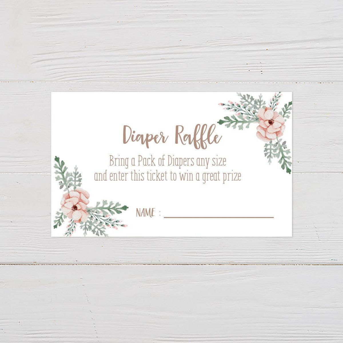 Rifa de pañales con corona bohemia – Go Print Plus