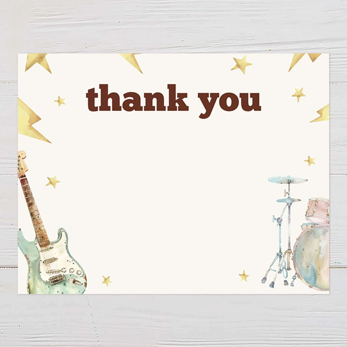 Born to Rock Thank You Card | Go Print Plus