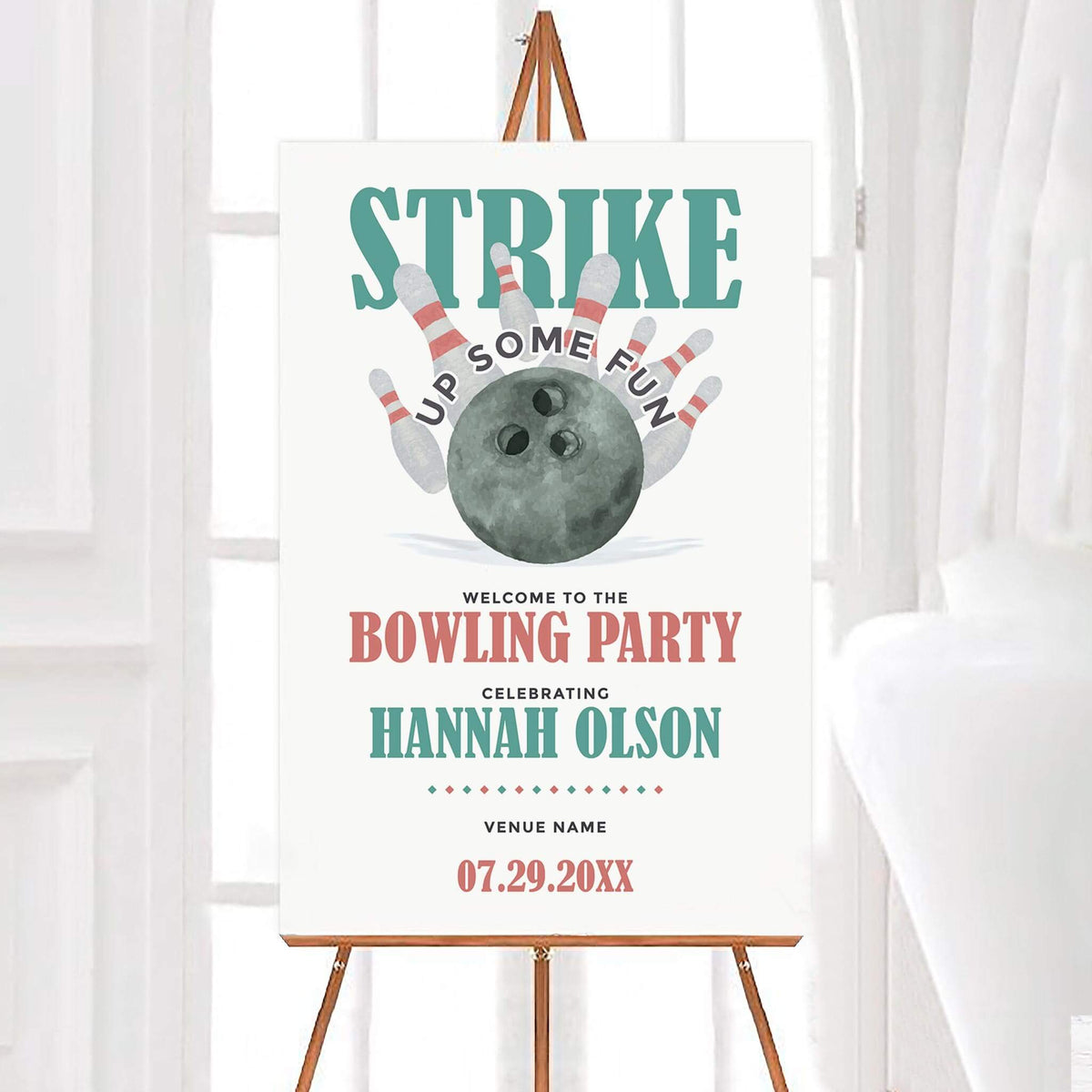Bowling Party Sign | Go Print Plus – goprintplus