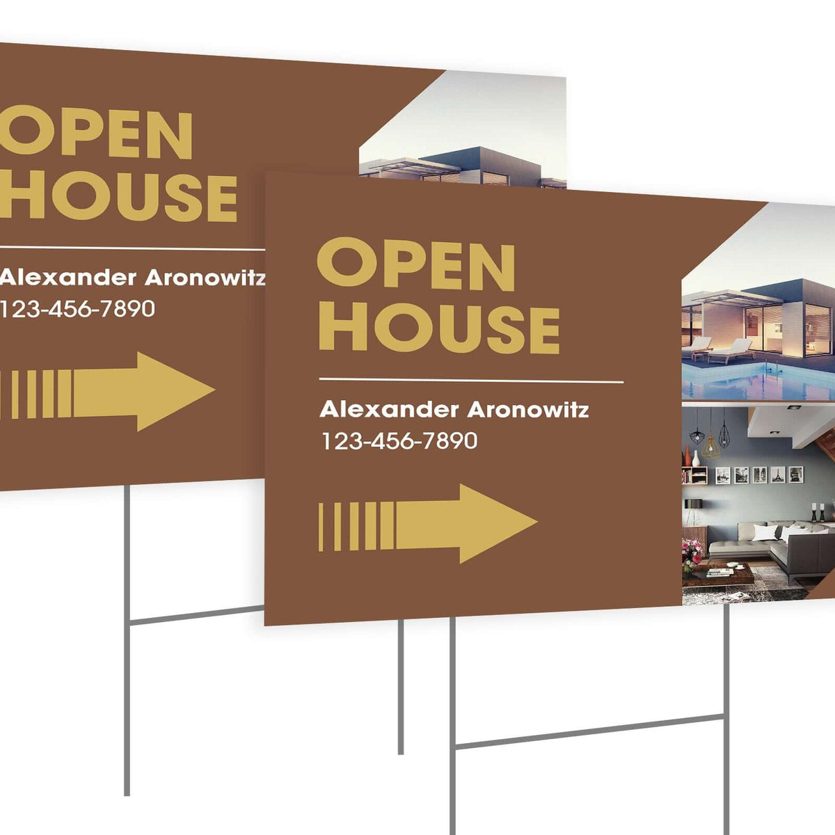 Brown Open House Yard Sign – Go Print Plus