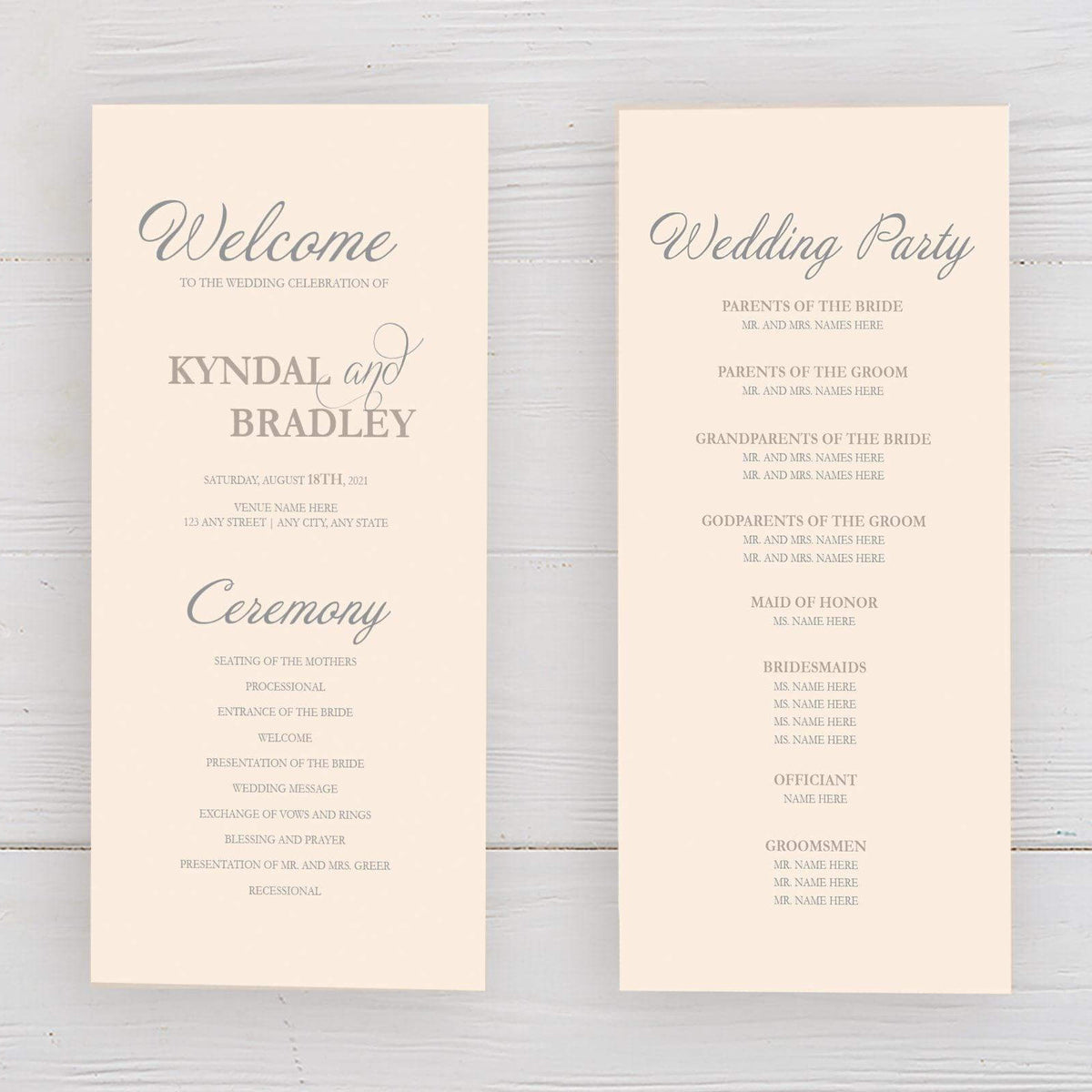 Champagne Floral Corners Program | Go Print Plus