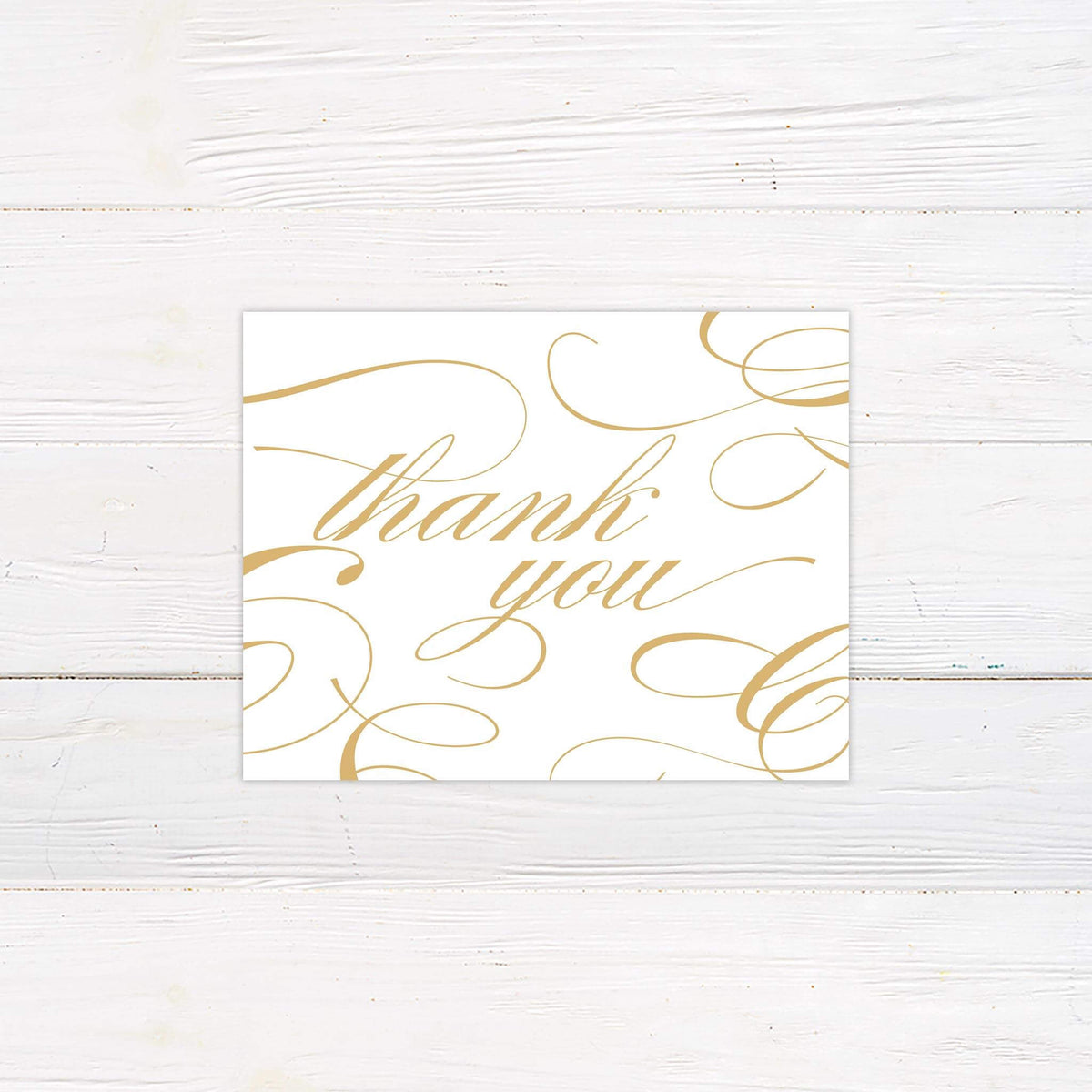 Classic Swirls Thank You Card | Go Print Plus