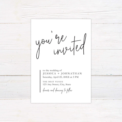 Cursive Script Invitations | Go Print Plus – goprintplus