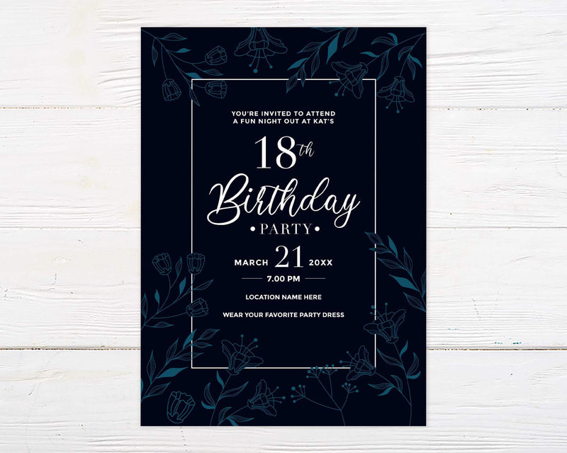 Custom Classic Birthday Invitation | Go Print Plus – goprintplus