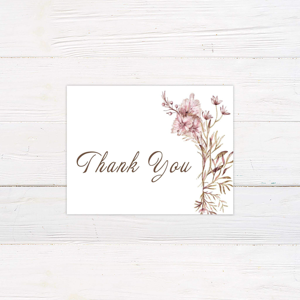 Dainty Branches Thank You Card | Go Print Plus