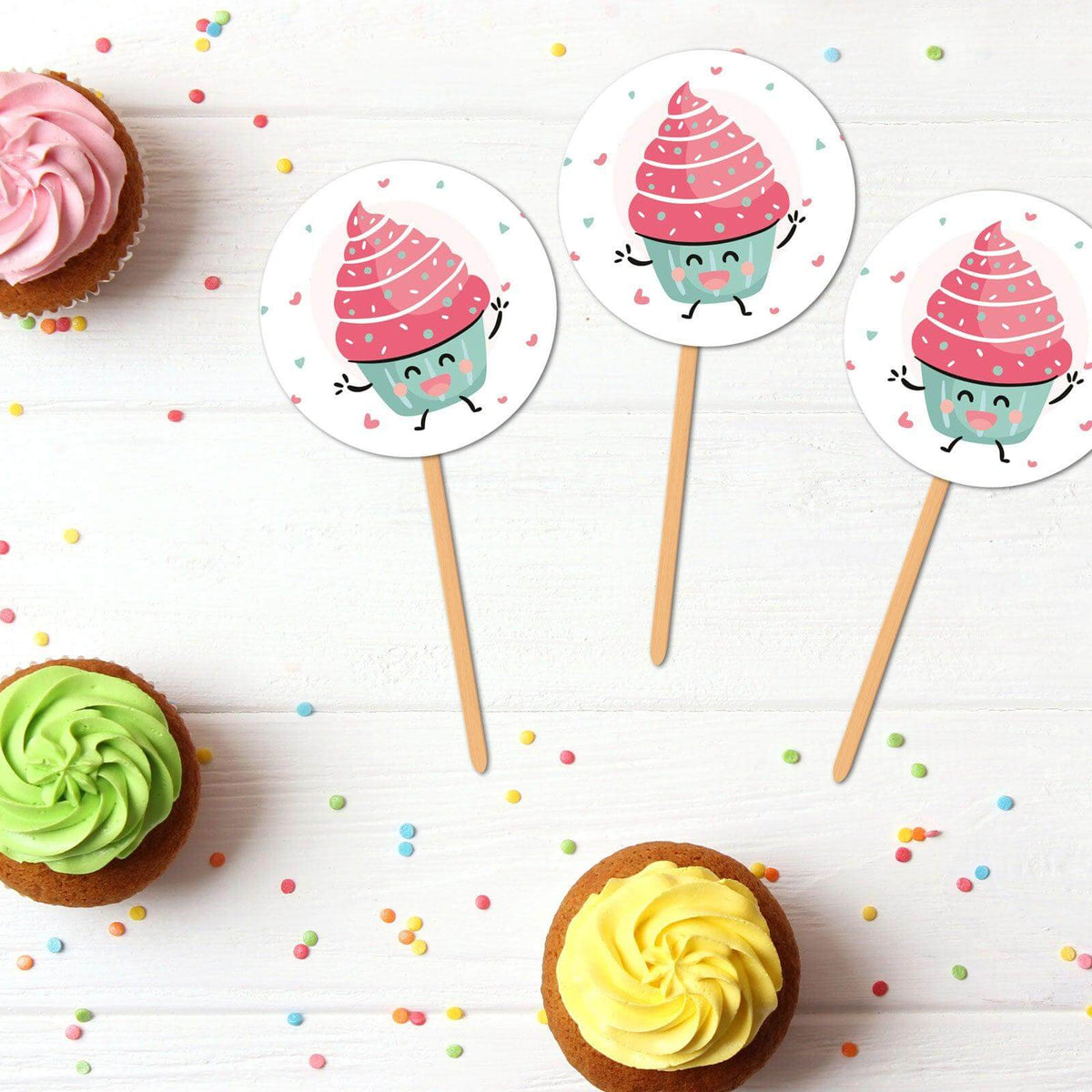 Dancing Cupcake Cupcake Topper – Go Print Plus