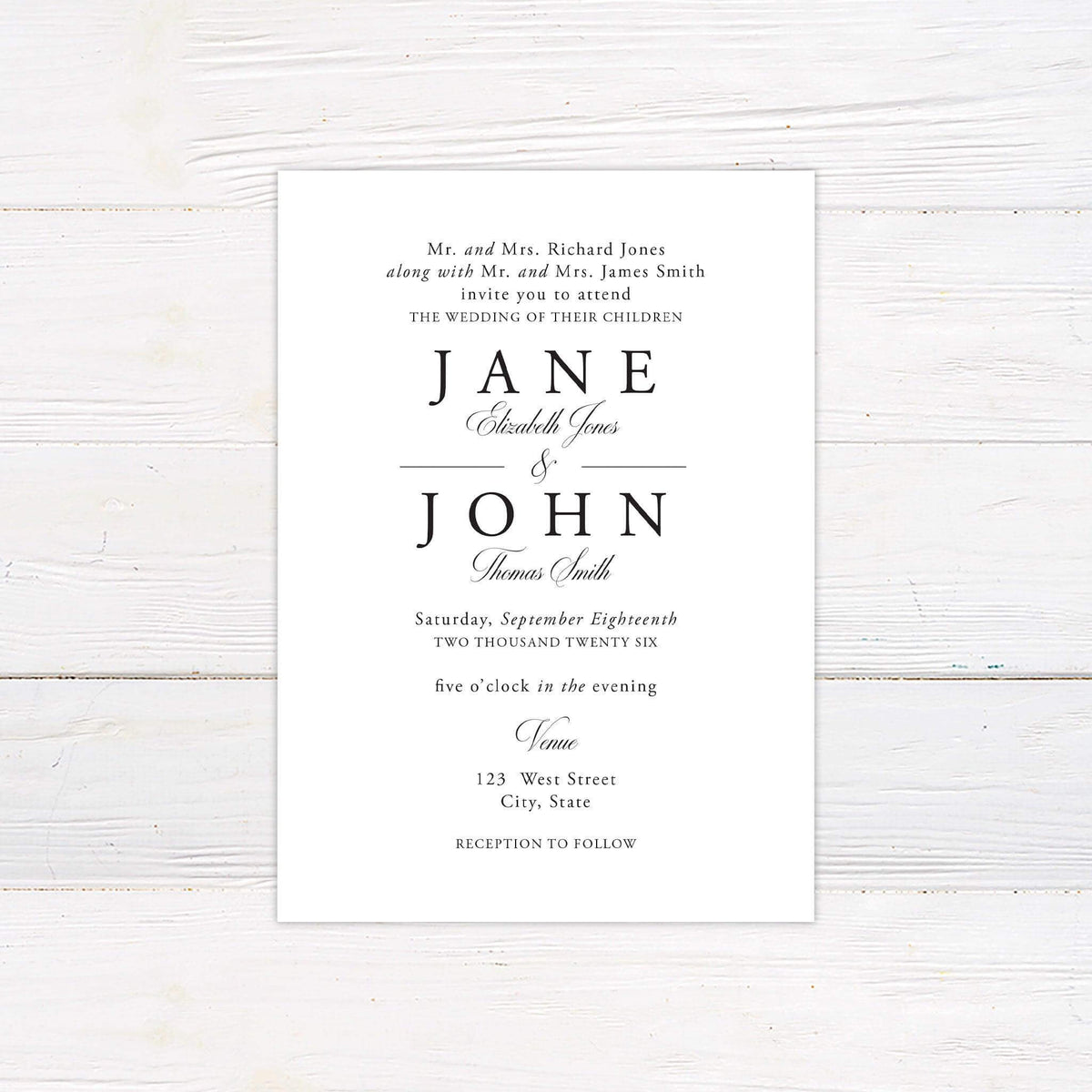 Elegant Lines Invitations | Go Print Plus