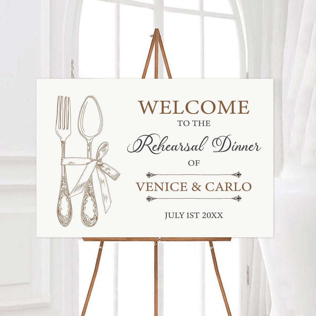 Elegant Silverware Sign | Go Print Plus – goprintplus