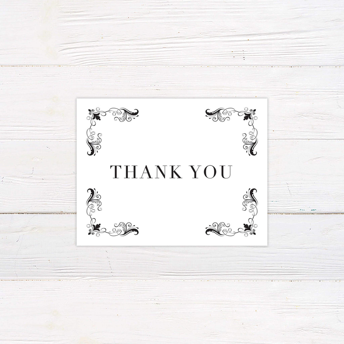 Exquisite Border Thank You Card | Go Print Plus
