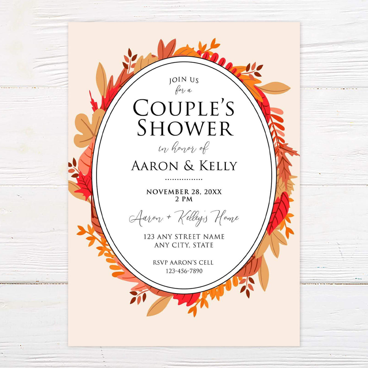 Fall Wreath Invitation | Go Print Plus