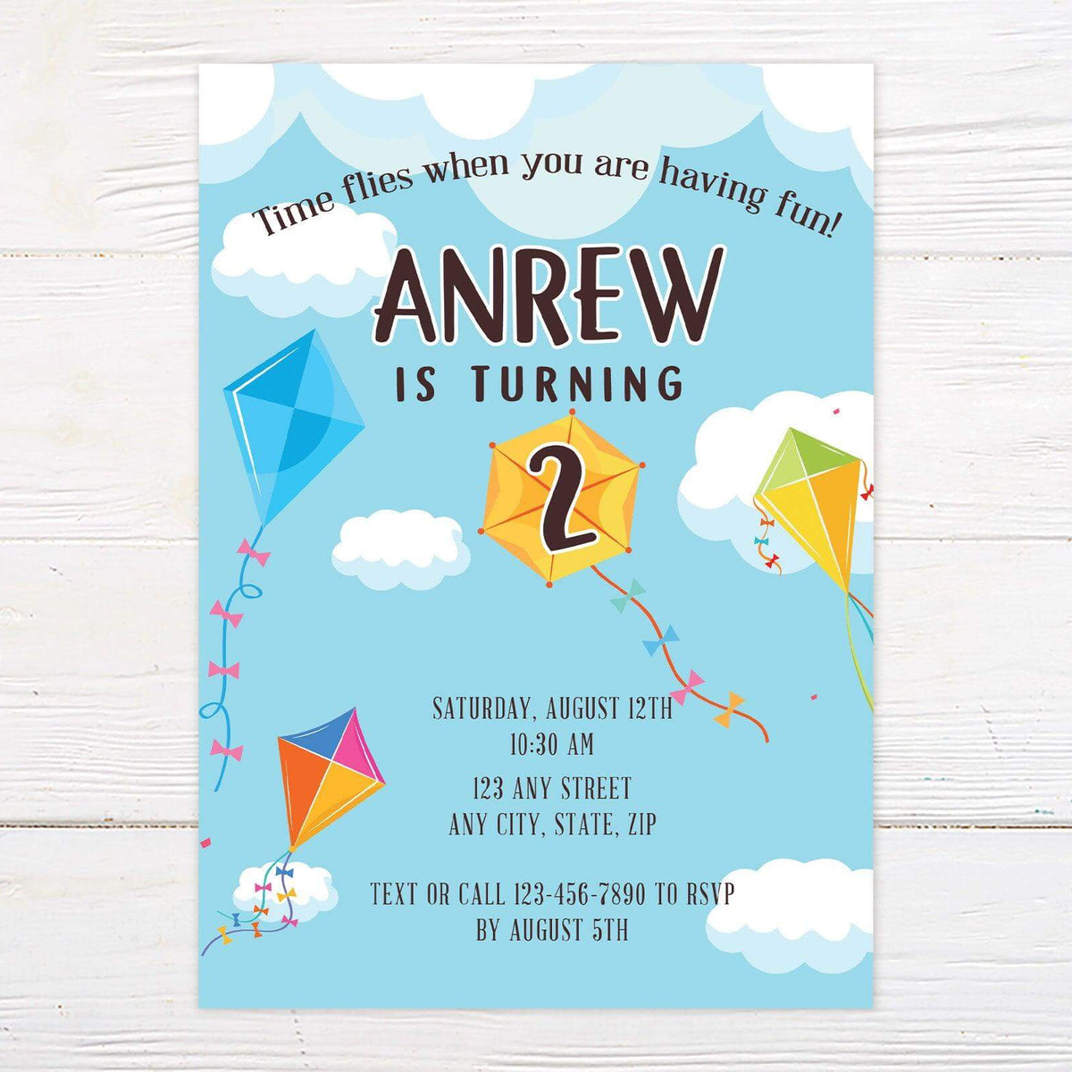 Flying Kite Invitation | Go Print Plus