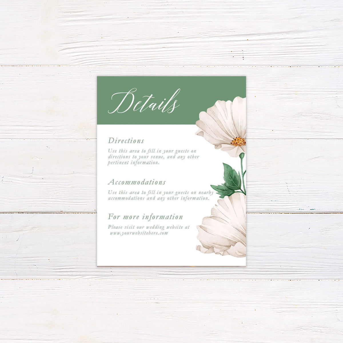 Gerber Daisy Details Cards | Go Print Plus