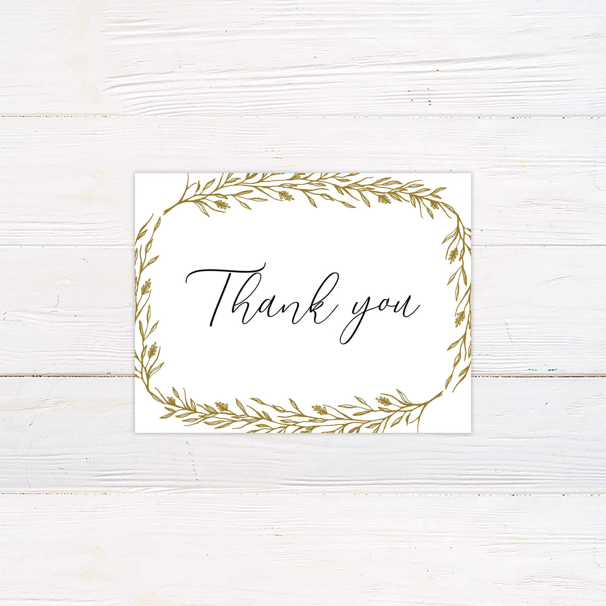 Gold Branch Thank You Card | Go Print Plus