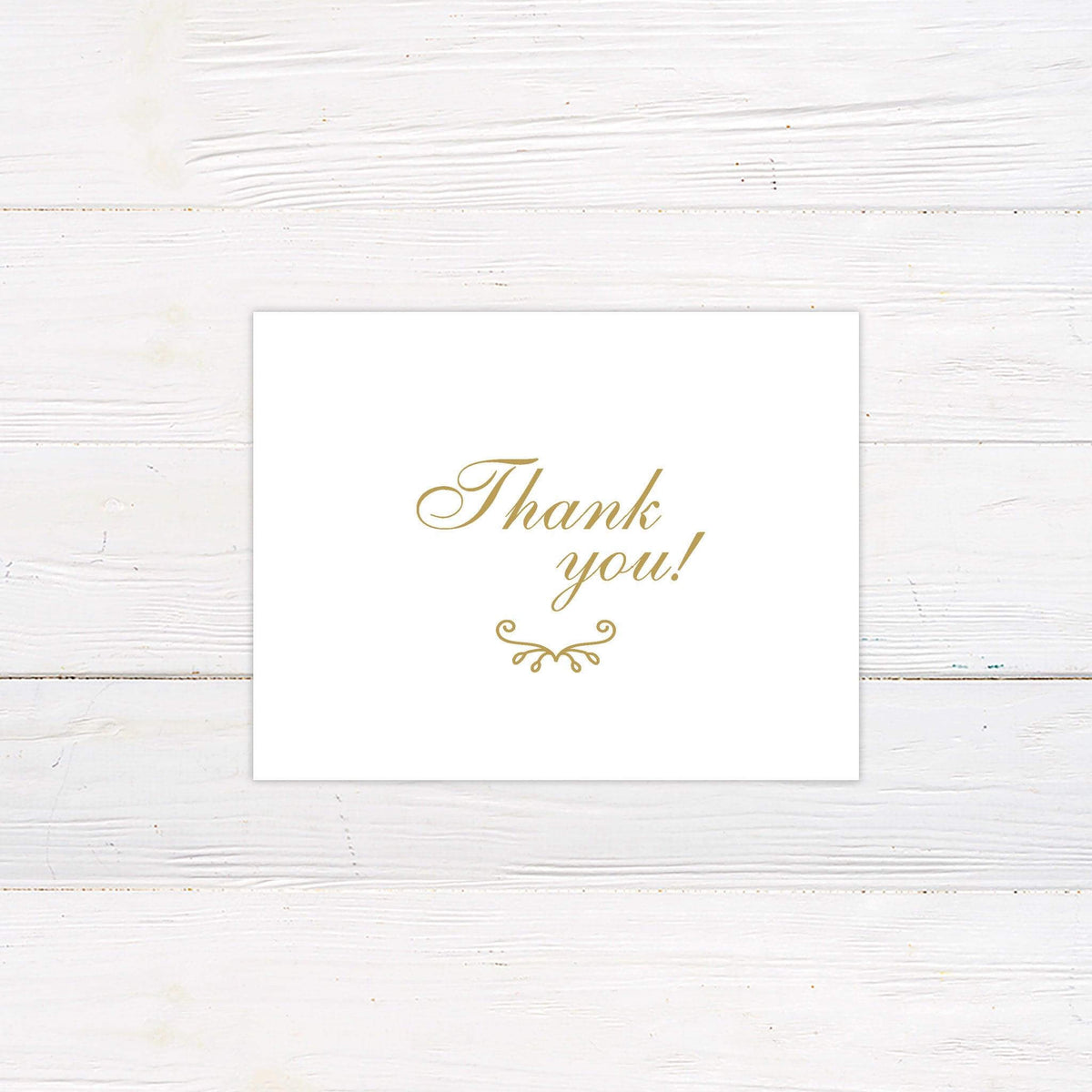 Gold Fringe Thank You Card | Go Print Plus