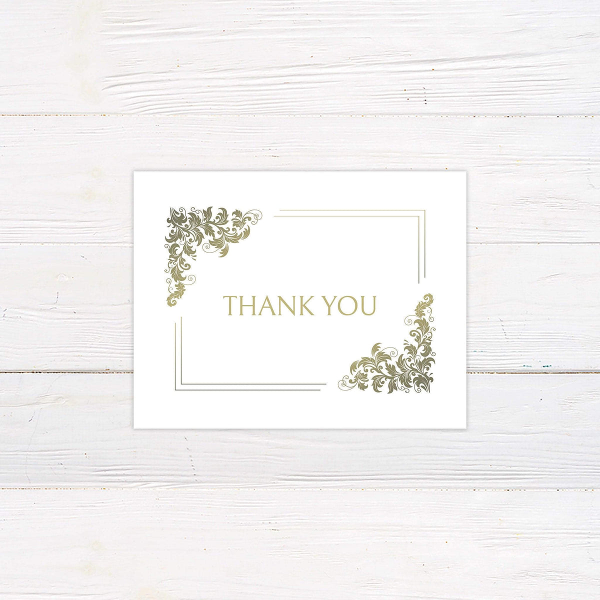 Gold to Green Thank You Card | Go Print Plus