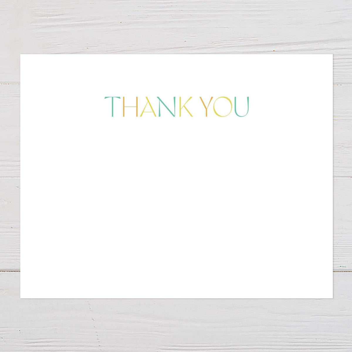 Green Minimalist Thank You Card | Go Print Plus