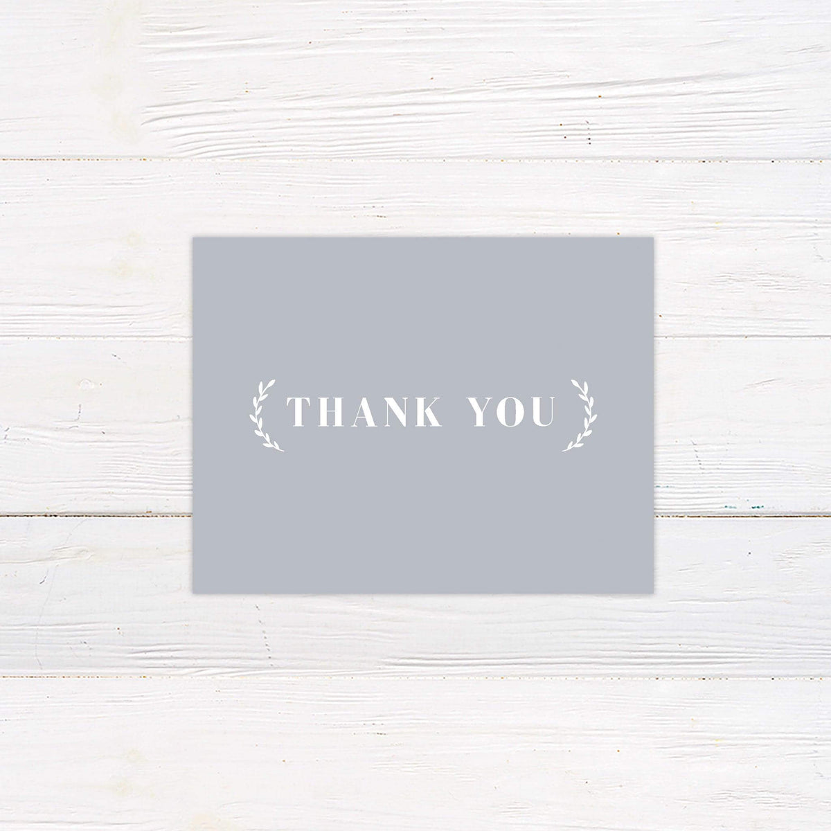 Grey Simple Thank You Card | Go Print Plus