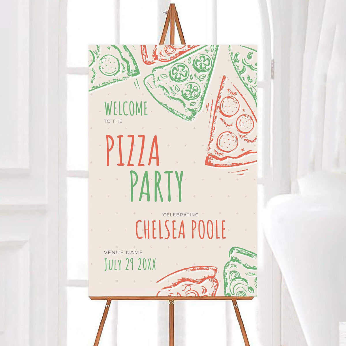 Italian Pizza Party Sign | Go Print Plus