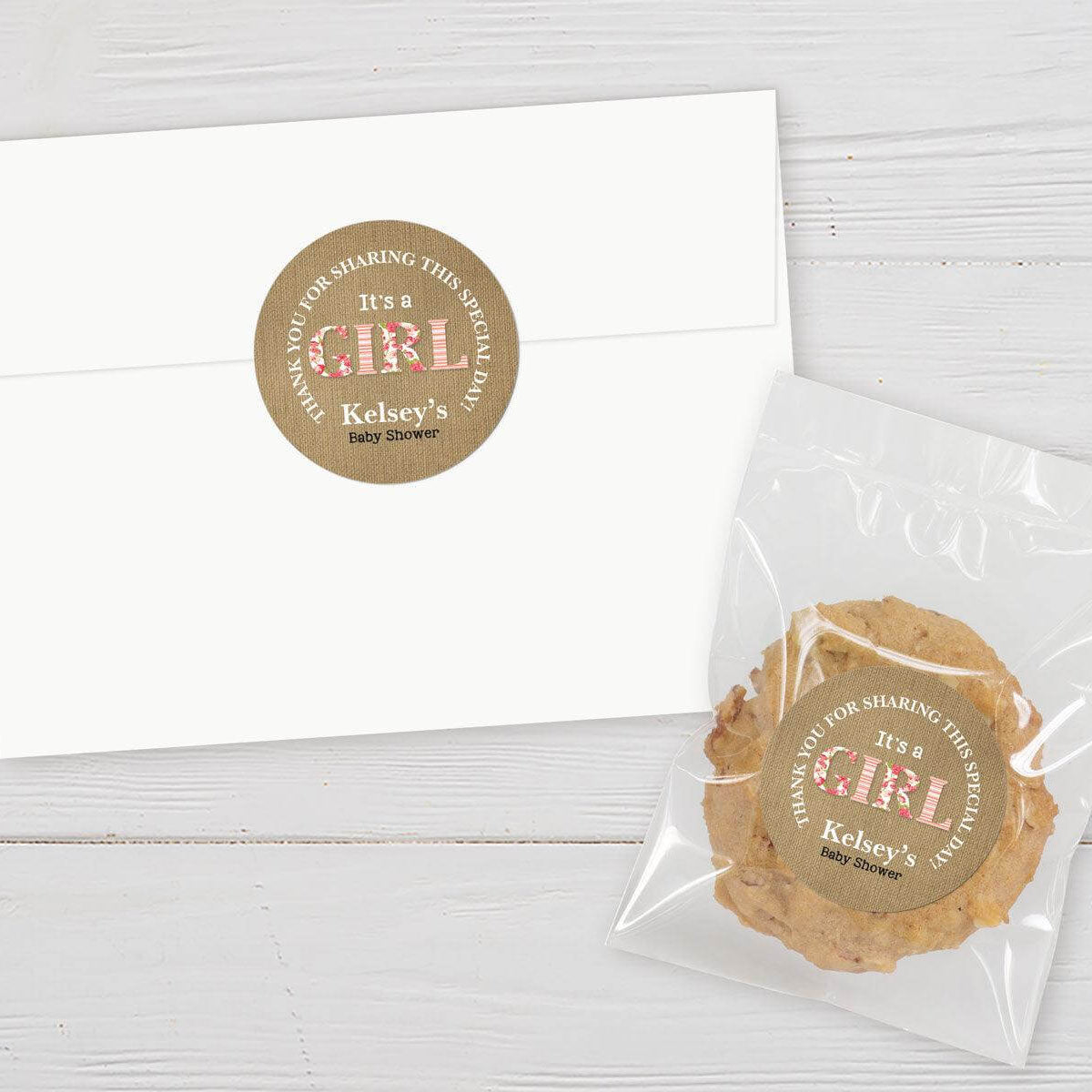 Jute and Floral Sticker | Go Print Plus