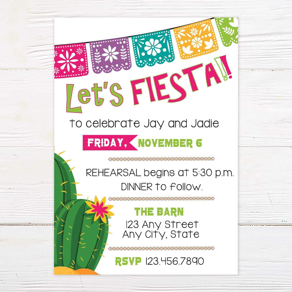 Let's Fiesta Invitation | Go Print Plus