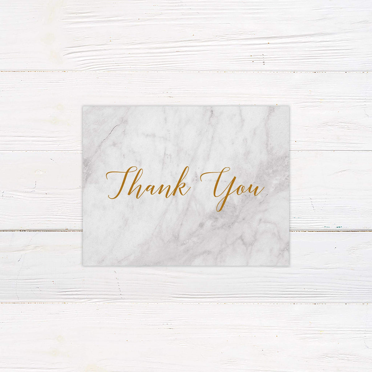 Marble and Gold Thank You Card | Go Print Plus