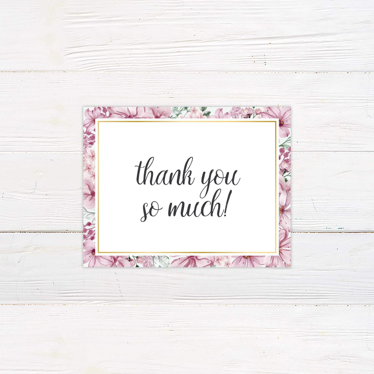 Floral Frame Thank You | Go Print Plus