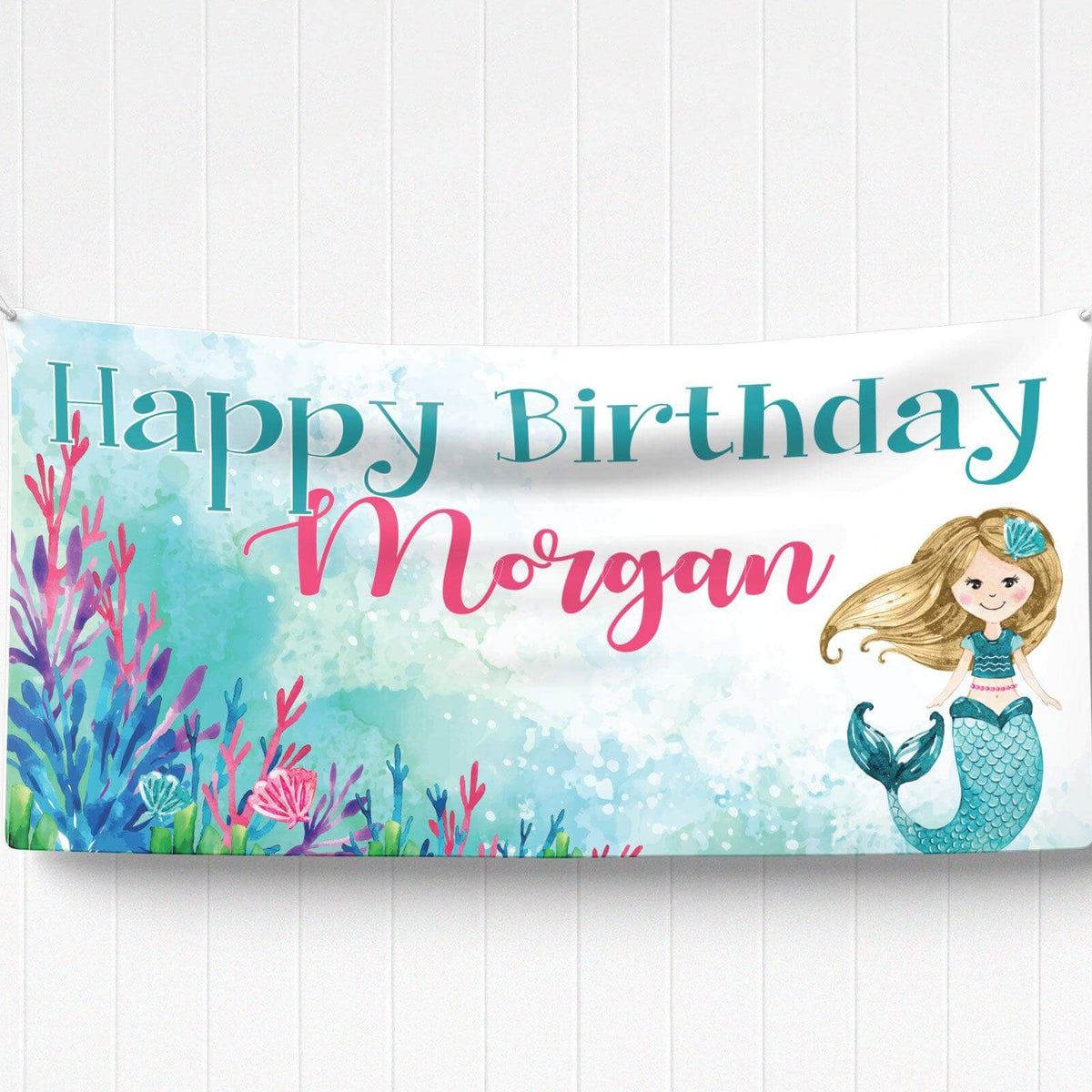 Banner de cumpleaños de sirena – Go Print Plus