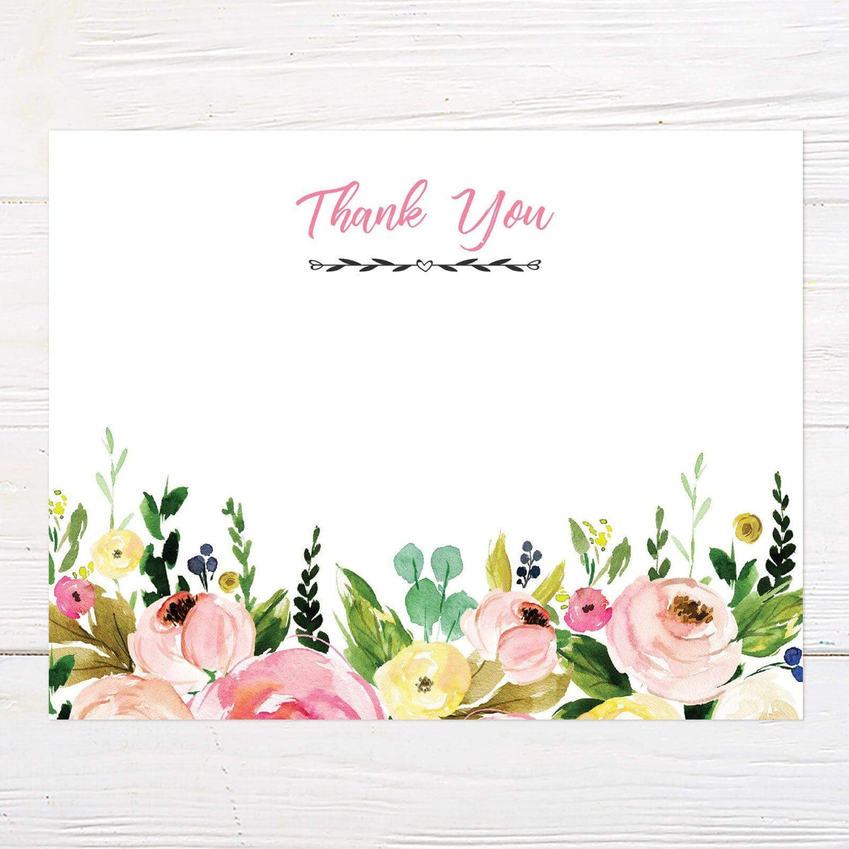 Multicolored Floral Thank You Card | Go Print Plus