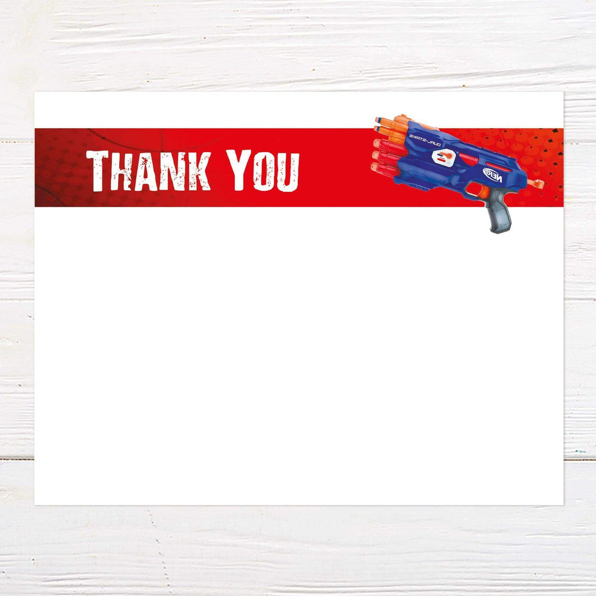 Nerf Battle Thank You Card – Go Print Plus