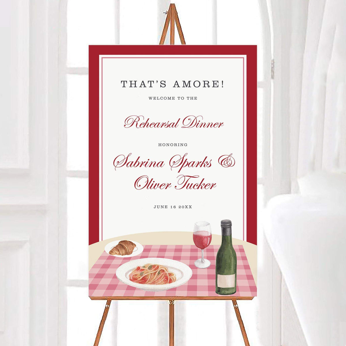 Italian Rehearsal Dinner Sign | Go Print Plus