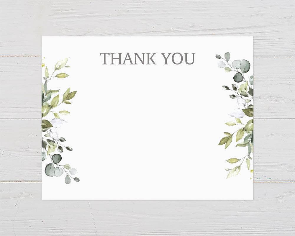 Oh Baby Eucalyptus Thank You Card | Go Print Plus