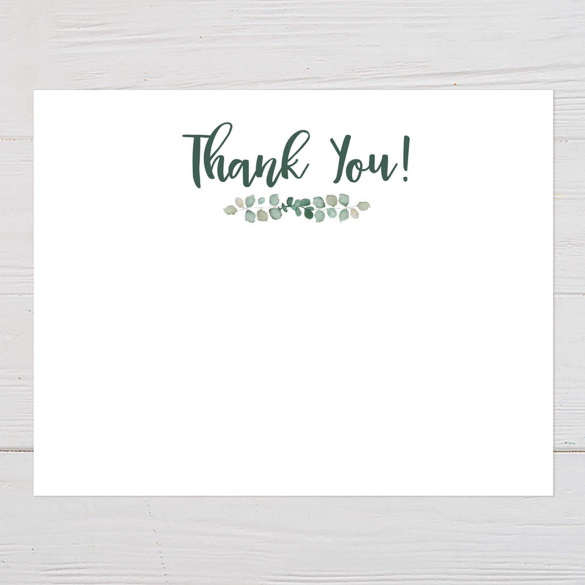 Oh Boy Eucalyptus Thank You Card | Go Print Plus