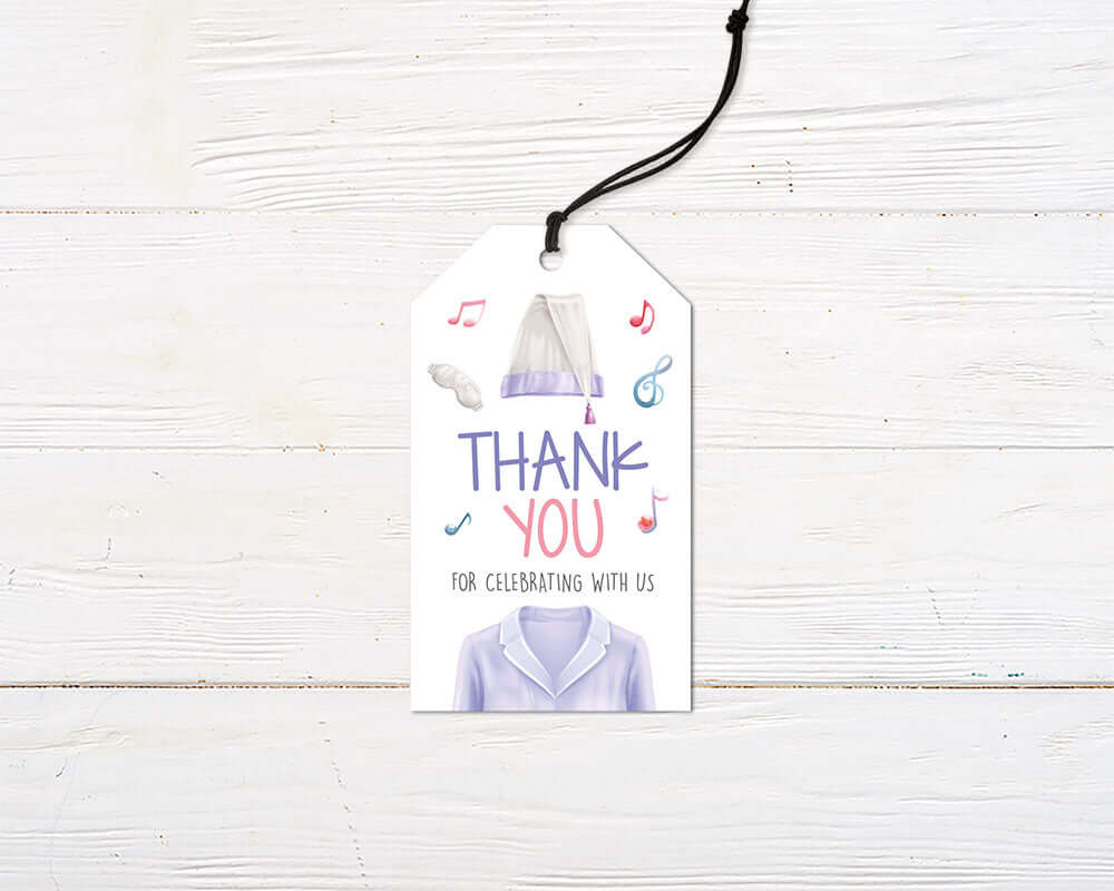Pajama Jam Favor Tag | Go Print Plus – goprintplus