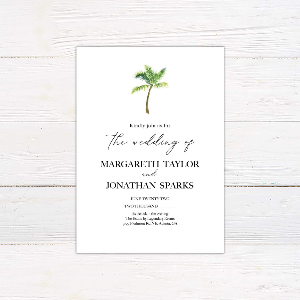 Palm Tree Invitations | Go Print Plus