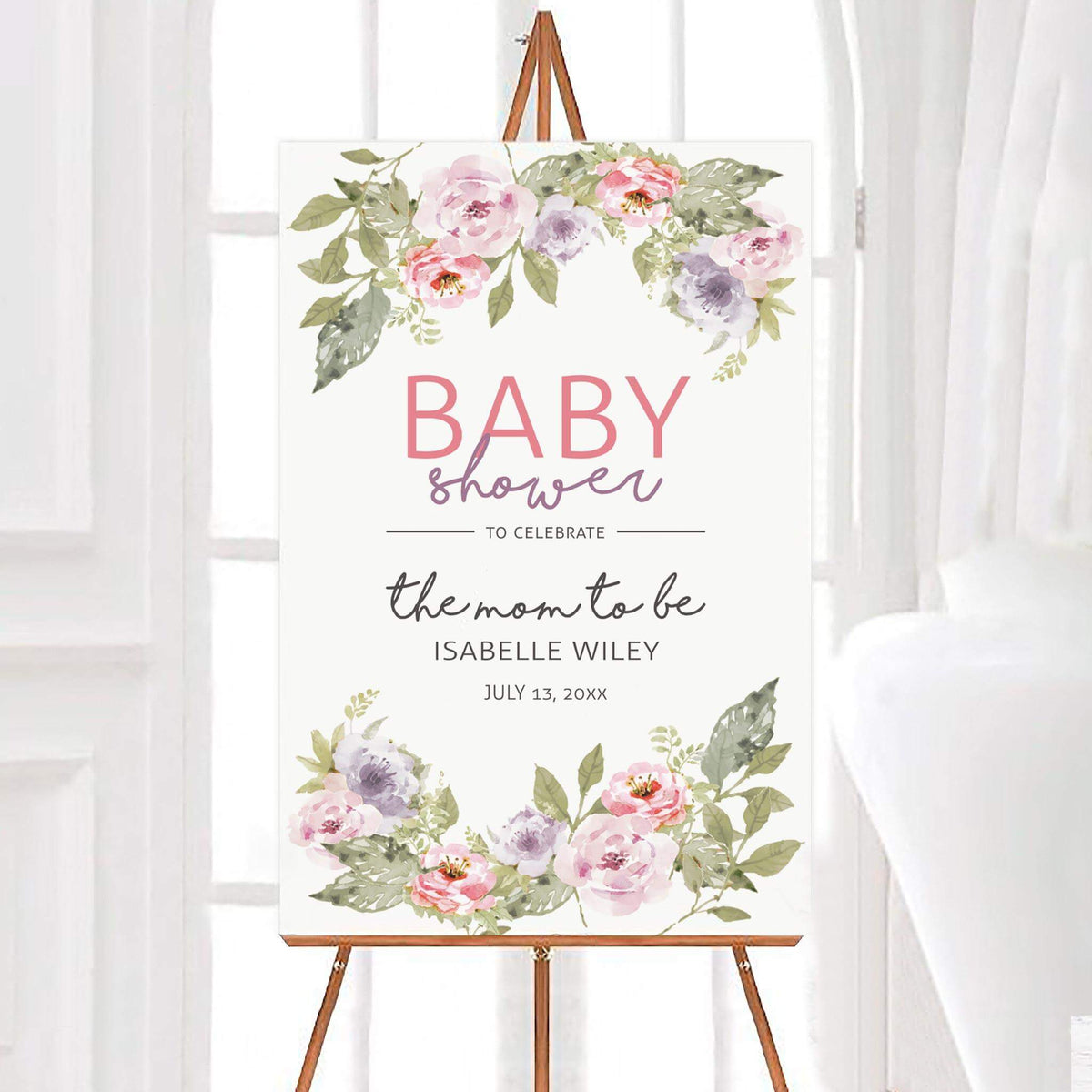 Pastel Floral Arch Sign – Go Print Plus
