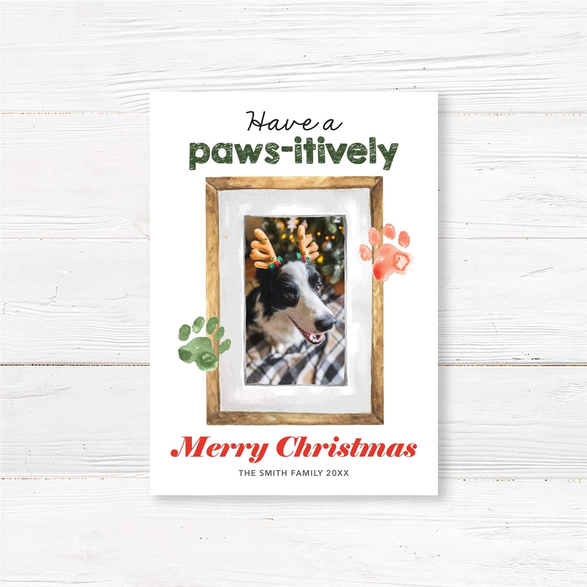 Pawsitively Merry Christmas Card – Go Print Plus